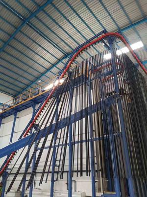 China Full Automatic PLC Vertical Powder Coating Line for Aluminium Profiles 3000-8000mm 260kW for sale