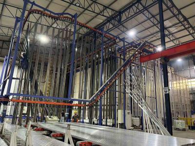 China Vertical Powder Coating Line for Aluminum Profiles 7m Length 380V 50Hz for sale
