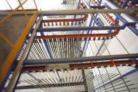 China Turkey  Full-automatic  Electrostatic Spraying Vertical Powder Coating Line Of Aluminium Profiles for sale