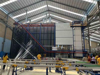 China Multiple Electric Control Cabinet Customized Space Voltage Vertical Powder Coating Line For Aluminium Profiles for sale