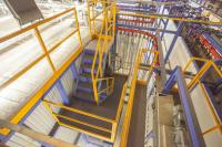 China Vertical Powder Coating Line for Aluminium Profiles 7000mm Length 380V 50Hz for sale