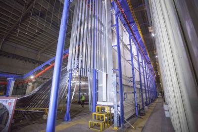 China Full-automatic Spraing Gun Adjustable Chain Speed Vertical Powder Coating Line With Standard Surface Area 400m2/T for sale