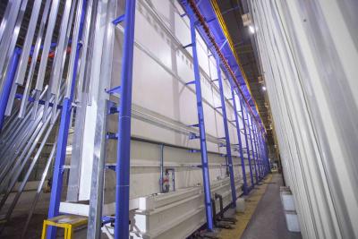 China Adjustable Chain Speed Customized Voltage Space Vertical Powder Coating Line With Standard Surface Area 400m2/T for sale