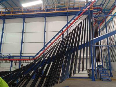 China Vertical Powder Coating Line 380V Aluminum Profile Single Spraying Booth 400m2/T for sale