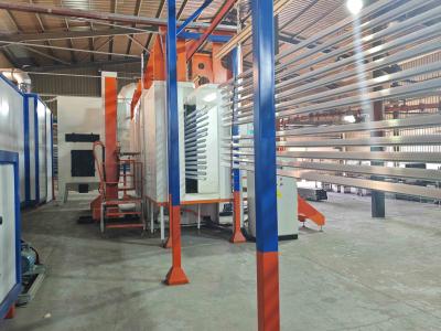 China 380V 50Hz Horizontal Powder Coating Line for Aluminum Profile Surface Treatment Equipment for sale