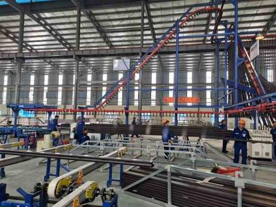 China Vertical Powder Coating Line 7m Aluminum Profile Pretreatment Spray Tunnel Powder Supply Center for sale