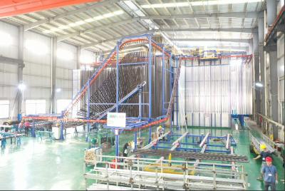 China Natural Gas Vertical Powder Coating Line for Aluminium Profile 7m Length 380V for sale