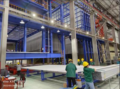 China Vertical Powder Coating Line for Aluminum Profiles 7m Length 1.2m/min Chain Speed for sale