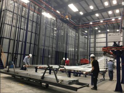 China Vertical Powder Coating Line for Aluminum Profiles 7000mm Length 30kg Capacity for sale