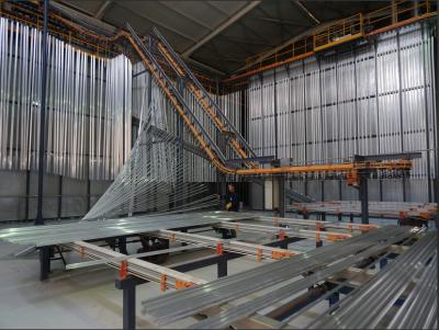 China Full Automatic Vertical Powder Coating Line for Aluminum Profiles 7000mm 380V for sale