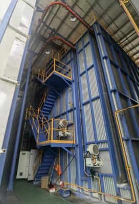 China Vertical Powder Coating Line 7000mm Aluminum Profile Full Automatic Powder Feed Center Spray Tunnel Pretreatment 380V 50Hz for sale