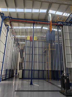 China Automatic Vertical Powder Coating Line for Aluminium Profiles 7000mm Length 380V for sale