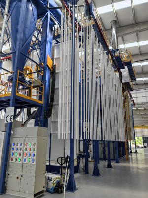 China Vertical Powder Coating Line for Aluminum Profiles with Full-automatic Pretreatment for sale