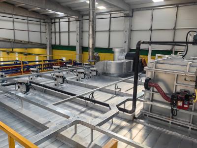 China Automatic Vertical Powder Coating Line for Aluminum Profiles 7000mm 380V for sale