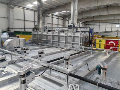 China Automatic Vertical Powder Coating Line for Aluminum Profiles 380V 50Hz for sale