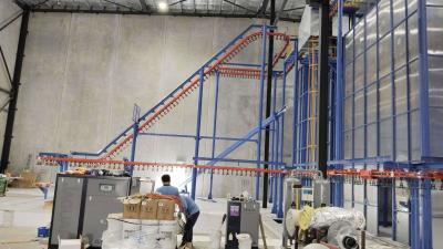 China Full Automatic Vertical Powder Coating Line for Aluminium Profiles 380V 50Hz for sale