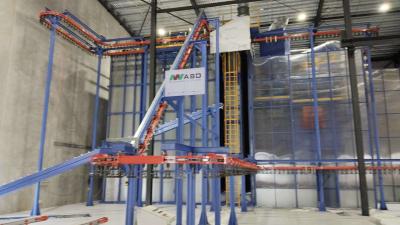 China Vertical Powder Coating Line for Aluminum Profiles with Full-Automatic Powder Coating System and Surface Treatment for sale