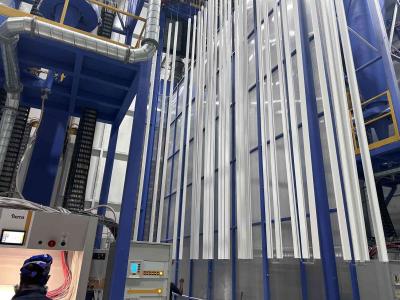 China Vertical Powder Coating Line 7000mm Aluminum Profile Full-Automatic Pre-treatment System 380V 50Hz for sale