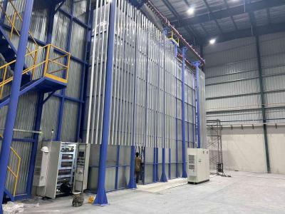 China Full-Automatic Vertical Powder Coating Line for Aluminum Profiles Surface Treatment for sale
