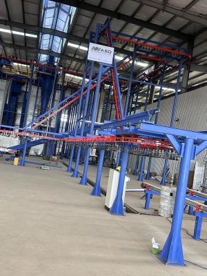 China Multiple Progress Rinsing Pre-treatment Full-Automatic Vertical Powder Coating Line for Aluminum Profiles for sale