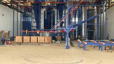 China Vertical Powder Coating Line for Aluminum Profiles 7000mm Integrated Furnace Spraying System for sale