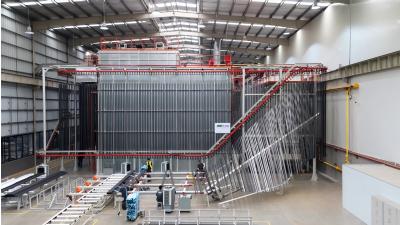 China Vertical Powder Coating Line for Aluminum Profiles 380V 50Hz Custom Capacity for sale