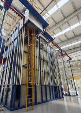 China Vertical Powder Coating Line Heating Oven System 380V 50Hz Custom Capacity for Aluminum Profiles for sale