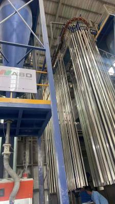 China Vertical Powder Coating Line for Aluminum Profiles 7m Length 380V 50Hz Electrostatic Spraying for sale