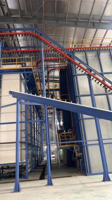 China Vertical Powder Coating Line for Aluminum Profiles 7000mm Big Cyclone Recycle System Customized for sale