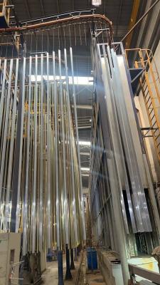 China Full Automatic Conveying System Chain Speed Adujstable Vertical Powder Coating Line for Aluminum Profiles for sale