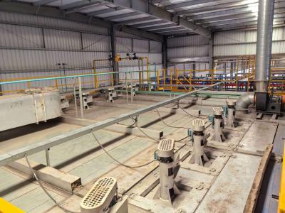 China Vertical Powder Coating Line for Aluminum Profiles 7m Length 380V Oven Top Heat System for sale