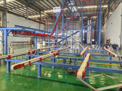 China Full-automatic Loading Device Aluminum Profiles Vertical Powder Coating Line for sale