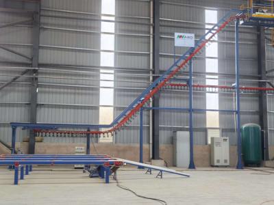 China On-line Pre-treatment Rinsing System Aluminum Profiles Vertical Powder Coating Line for sale