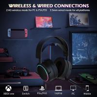 China NO Active Noise Cancellation Wireless Gaming Headphones X3 Pro 2.4G 7.1 Headset for PC for sale