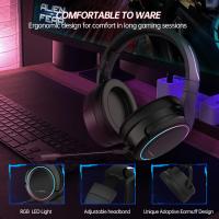China 2.4G Laptop Wireless Gaming Headphones RGB Audifonos Gamers With Mic For PS4 PS5 for sale