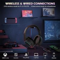 China 2.4G Laptop Wireless Gaming Headphones RGB Audifonos Gamers With Mic For PS4 PS5 for sale
