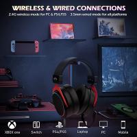 China IPX3 Waterproof 2.4G Wireless Gaming Headset For PS5 PS4 PC LED Noise Cancelling for sale