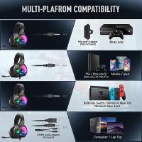 China PS4 Gaming Headset Wired G9000 LED Noise Canceling Headphones with Mic RGB Light for sale