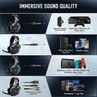 China Bengoo G9000 Stereo Wired Over Ear Gaming Headset With RGB Light For PC PS5 for sale