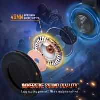 China RGB Light Noise Cancelling PC Gaming Headset , Gaming Headphones Wired Over Ear for sale