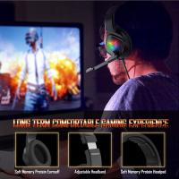 China RGB Light Noise Cancelling PC Gaming Headset , Gaming Headphones Wired Over Ear for sale