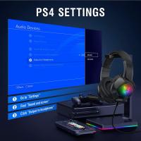 China RGB Light Noise Cancelling PC Gaming Headset , Gaming Headphones Wired Over Ear for sale