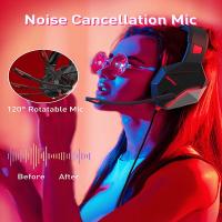China Custom Logo LED RGB Gaming Headset Over Ear Gaming Headphones For PC And PS4 for sale