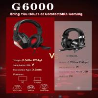 China Custom Logo LED RGB Gaming Headset Over Ear Gaming Headphones For PC And PS4 for sale