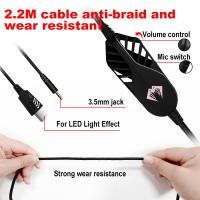 China Free Sample Laptop Custom Gaming Headsets For Turtle Beach Casque 50mm Driver LED Mic 2.2M Cord for sale