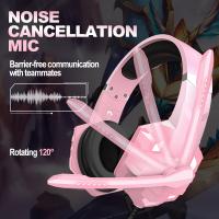 China Stereo Hifi Over The Ear Custom Gaming Earphones Wired With LED Mic For PC Xbox PS5 for sale