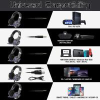 China USB 3.5mm LED Gaming Headphones With 40mm Speaker Waterproof IPX-3 For PS5 Xbox for sale