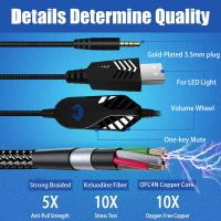 China IPX3 Waterproof USB Wired Gaming Headphones , Wired Stereo Gaming Headset For PC Gaming for sale