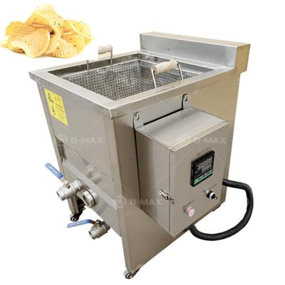 China Power Source Frying Machine for Plantain Chips Apple Banana Seafood Chicken Fryer for sale