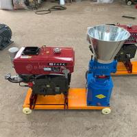 China Wheat Bran Raw Material Animal Food Feed Pellet Making Machine with 220v/380v Voltage for sale